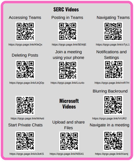 Video Help for Microsoft Teams - SERC